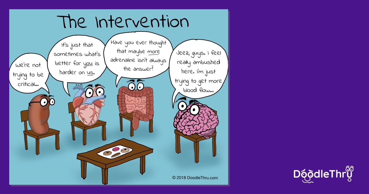 The Intervention: hyperadrenergic body parts finally speak up